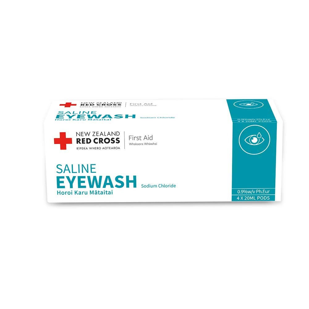 Red Cross Saline Eye Wash Pods - 4x20ml – New Zealand Red Cross First ...